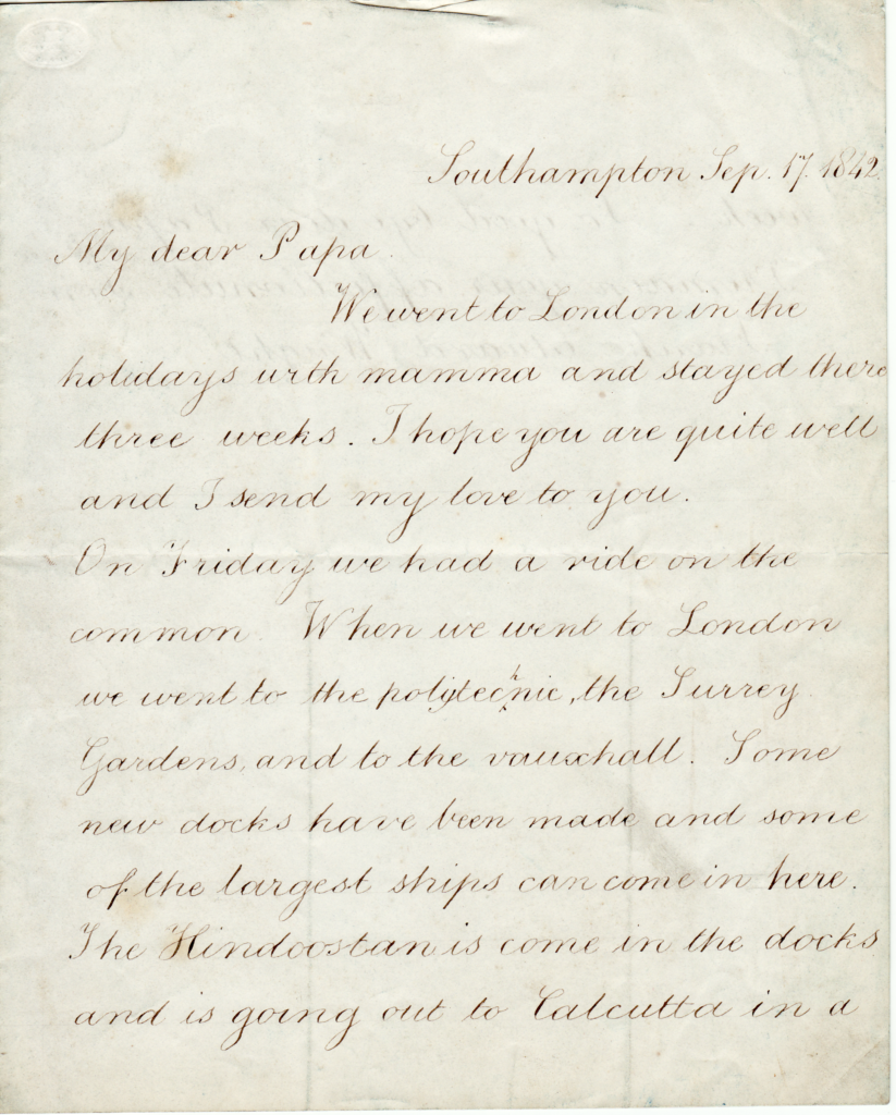 Old Days - Frank Edward Wright’s 1842 Letter: Childhood